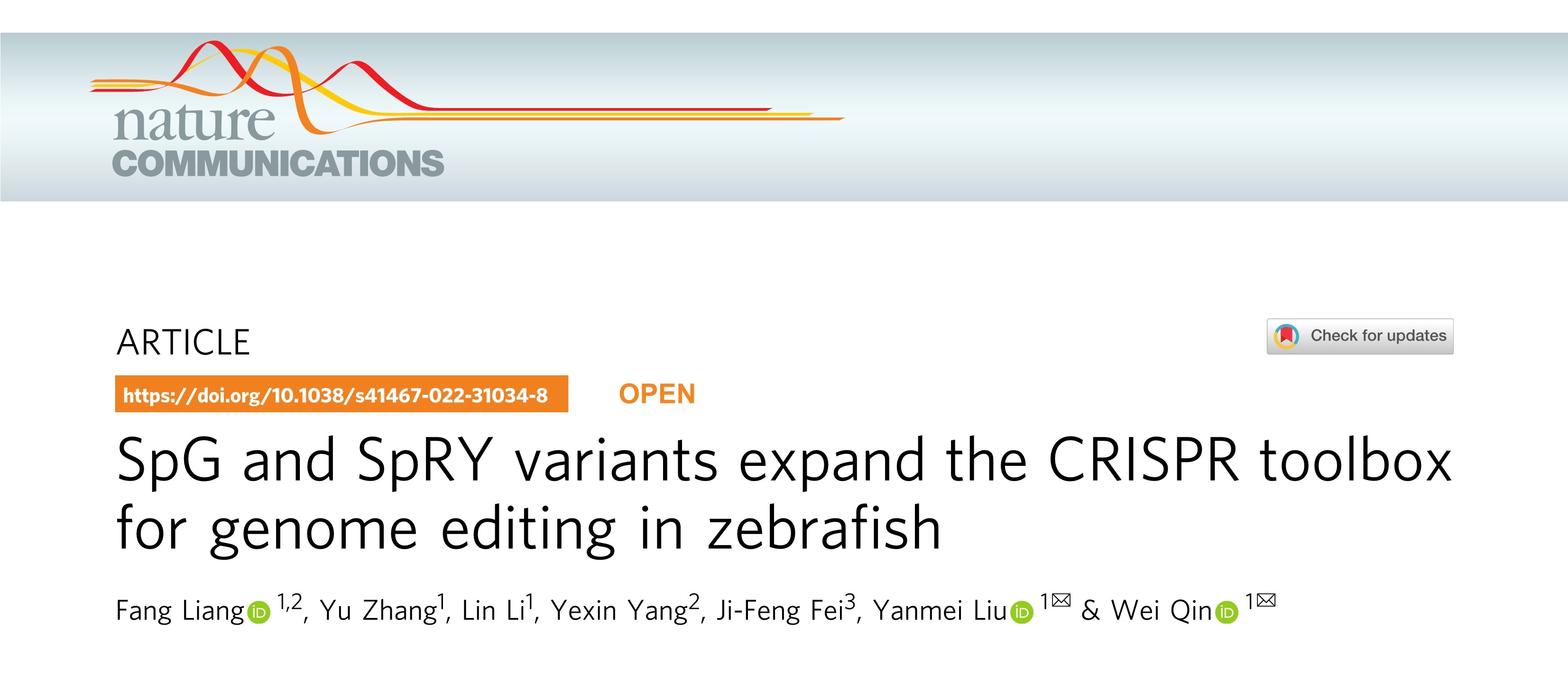 脑科学与康复医学研究院刘彦梅研究员团队在《Nature Communications》发表基因编辑领域重要进展|华南师大新闻网