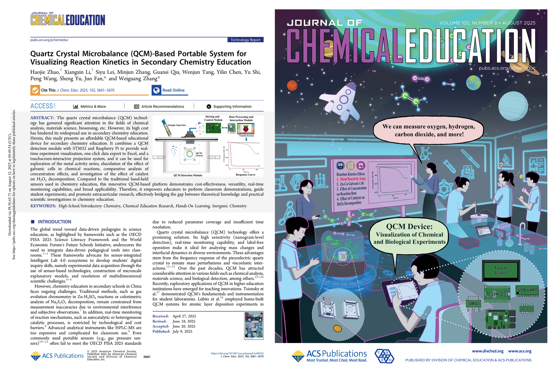 新突破！我校教师教研成果首登化学教育国际顶级期刊《Journal of Chemical Education》封面|华南师大新闻网